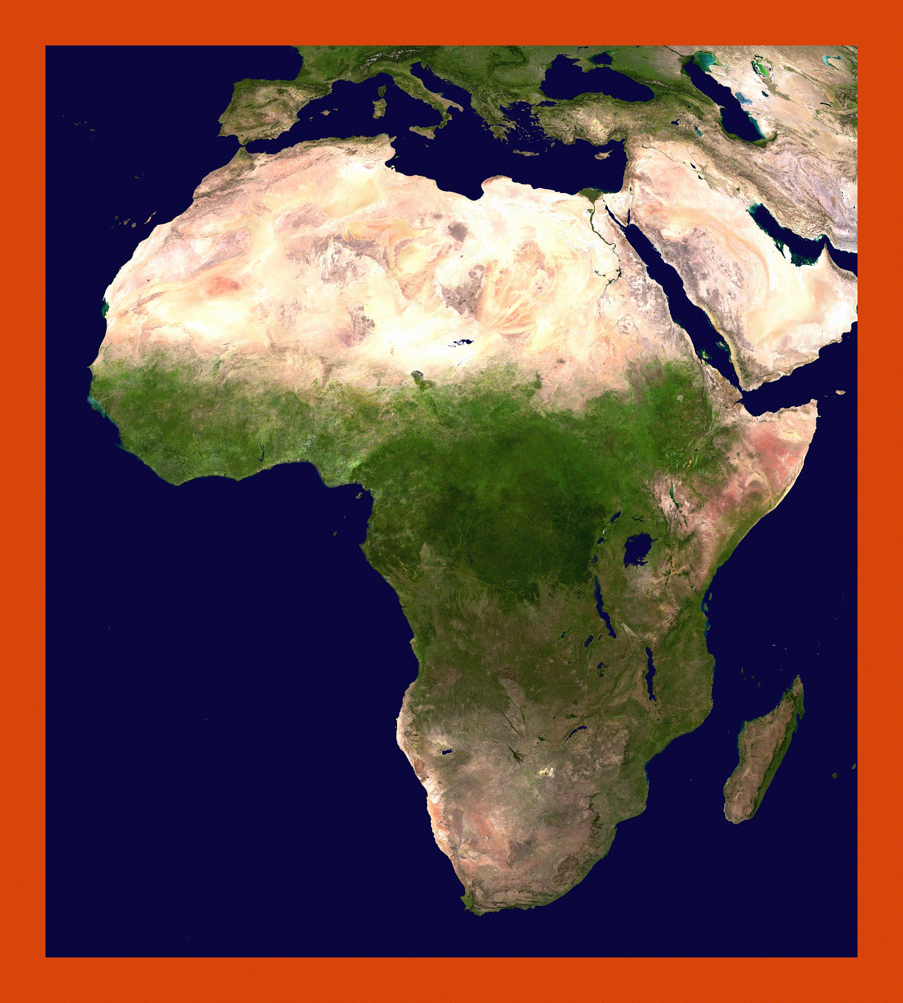 Satellite map of Africa | Maps of Africa | GIF map | Maps of the World ... Satellite map of Africa | Maps of Africa | GIF map | Maps of the World ...